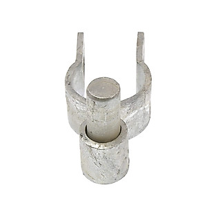 Pressed Steel Chain Link Fence Post Hinge w/Bolt - (2 Pack) (1-3/8" x 5/8")