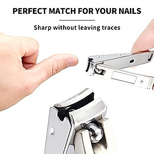 Large Nail Clippers for Thick Nails, Suitable for Men, Women, Seniors, Adults with ingrown or Thick Nails. Professional 6 in 1 Stainless Steel toenail and fingernail Clipper Set