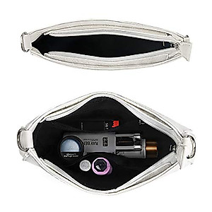 Small Shoulder Bag - With Two Removable Straps Retro Classic Clutch Purse Tote Handbags for Woman (White)