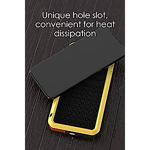 LOVE MEI Metal Case for LG V60/LG V60 ThinQ, Heavy Duty Robust Military Bumper Aluminum Metal Case Dustproof Shockproof Splashproof Full Body Protection Case Cover with Tempered Glass (Black)
