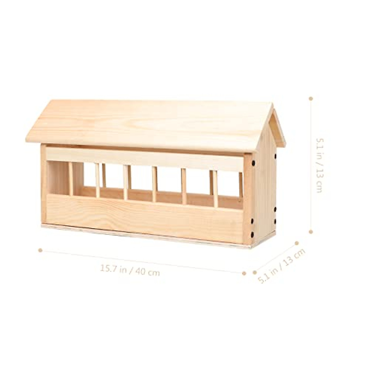 HANABASS Window Bird Feeder Window Bird Feeder Window Bird Feeder Pigeon Feeding Trough Wooden Pigeon Feeder Multi- Hole Pigeon Dish Dispenser Birds Feeding Dispenser Chicken Feeder Quail Cage