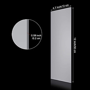 12 Inch Large Clear Acrylic Cake Scraper Smoother and 9.5 Inch Stripes Edge Side Cake Scraper Frosting Combs for Cream Cakes Smooth