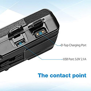 Powerextra 95Wh 6600mAh V Mount V-Lock Battery with D-tap Output Charger and D-Tap Cable Compatible with Sony Video Camera Camcorder Broadcast LED Light Replacement Brick for DSLR