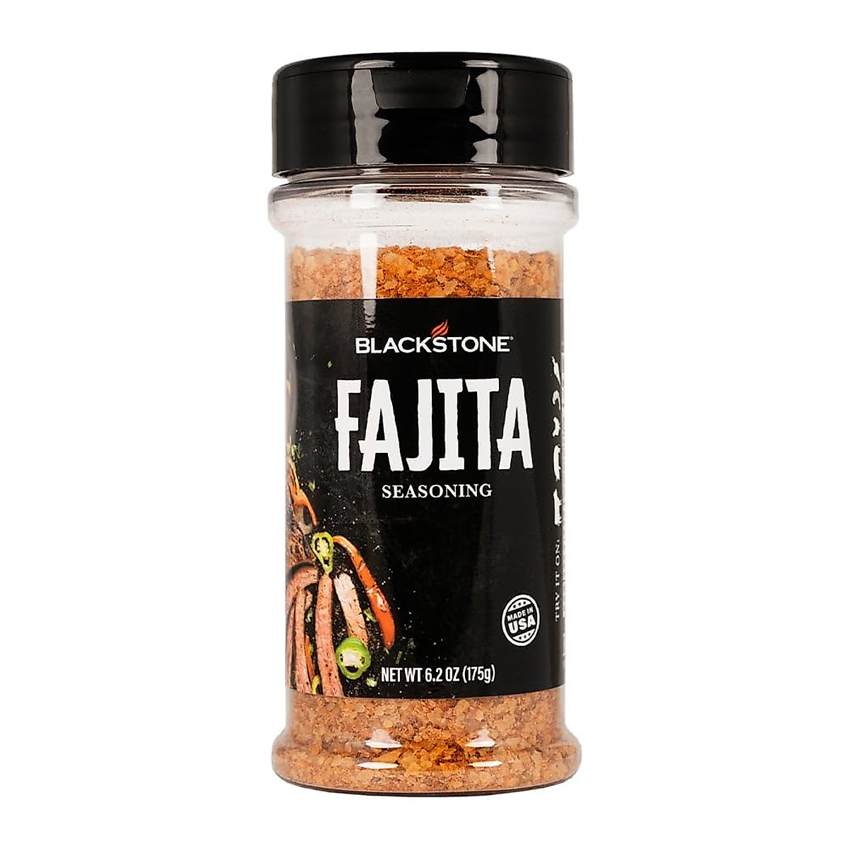 Blackstone 4230 Fajita Powder for Veggies, Chicken, Beef, Poultry, Steaks, Fries-Authentic Mexican Taste with Paprika, Cumin, and Garlic, All-Purpose Griddle Seasoning Mix, 6.2 Oz, Multicolored