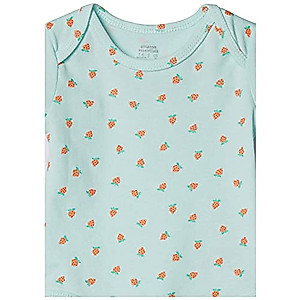 Amazon Essentials Baby Girls' Short-Sleeve Bodysuits, Pack of 6, Fruit/Girls, 3 Months