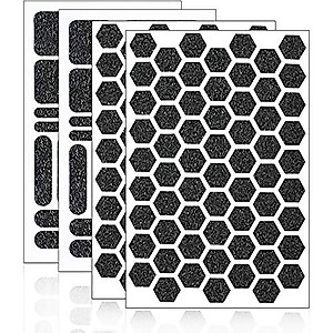 Zonon 4 Pieces Cell Phone Grip Decal Tape Stickers Anti-Slip Phone Case Hexagon Decal Sticker for Phone Mouse Laptop Tablet Gaming Case Crafting, Black