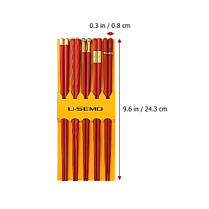 Homoyoyo Reusable Chopsticks 10 Pairs Chopsticks Hot Pot Fiberglass Household Chinese Gift