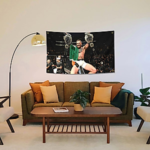 Conor McGregor Boxing Flag Funny Poster Durable Man Cave Wall Flag with Brass Grommets 3x5 Feet Flag for College Dorm Room Decor,Outdoor,Bedroom, Parties gifts, travel, filming,events,festivals..