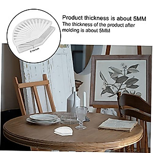 VILLFUL 2pcs Folding Fan Silicone Mold Molds for Resin Folding Fans Resin Silicone Molds Resin Tray Mold Jewelry Making Mold Epoxy Resin Casting DIY Handcraft Mould Folding Fan Mold White
