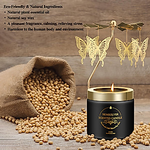 Birthday Gifts for Women, Butterfly Candle Gifts for Women, Best Friend Birthday Gifts for Women, Funny Birthday Gifts for Women, Unique Butterfly Rotatable Scented Candles Birthday Gifts for Women