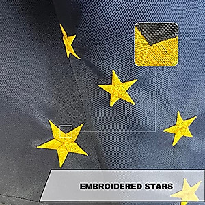 AZCOVER Alaska Flag - 12x18 Inch, Embroidered Stars, Outdoor with 2 Brass Grommets