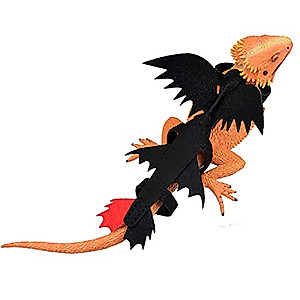 Lizard Costume for Bearded Dragon Geckos Night Dragon Reptile Apparel Accessories Photo Party (L)