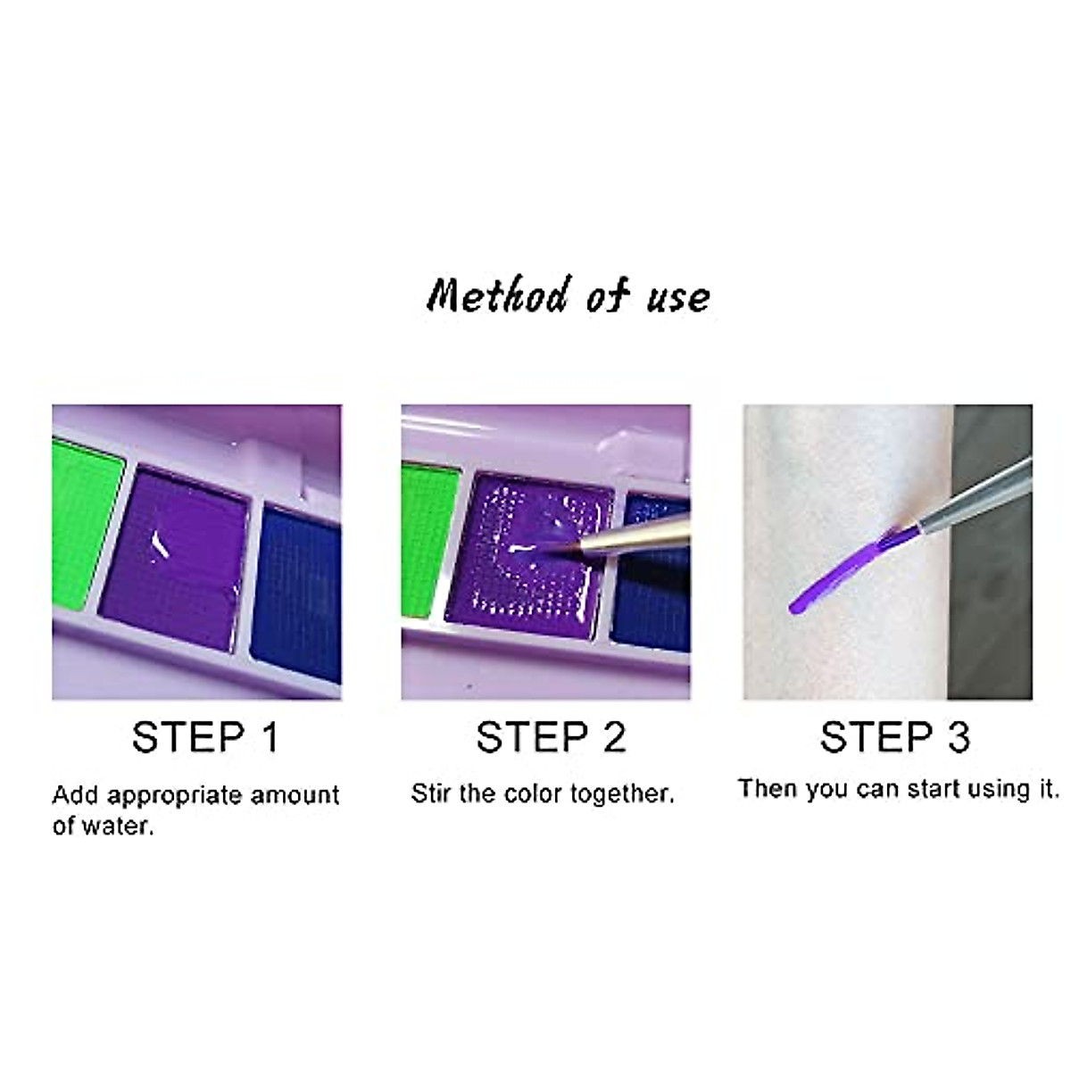 MEICOLY 2 Packs Water Activated Eye Liner Palette,Neon Face Paint Colored Retro Hydra Liner,Water Activated Eyeliner,Matte Graphic Eyeliner,UV Blacklight Glow Black White Face Body Paint,16 Colors