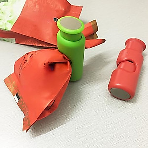 NIPOIPXA 6 Pack Bag Clips,Squeeze and Lock Bread Bag Clips,Plastic Bag Clip,Food Clips Bag Closure Clips for Food Storage (Mix color, 6pack)