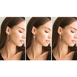 SPUNKYsoul 3 Pack Boho Fashion Country Vintage Statement Earrings for Women