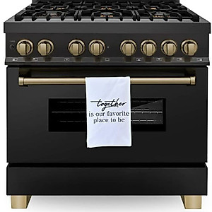 Happymade Tea Towels for Kitchen Decorative Cute Kitchen Towels with Sayings (Together is Our Favorite Place to Be) Decorative Kitchen Towels | Farmhouse Kitchen Towels Set | Tea Towel Farmhouse