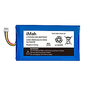 iMah Replacement Sp 554478 Battery Compatible with Infant Optics DXR-8 Pro (Not Compatible with DXR-8) Video Baby Monitor Lithium-ion 3.85V 2800mAh, 1-Pack
