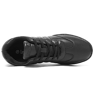 LANDHIKER Girls Cheer Shoes Womens Cheerleading White Dance Shoes Youth Sports Training Athletic Flats Lightweight Breathable Comfortable Tennis Kids Cheer Sneakers Size