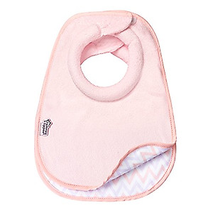 Tommee Tippee Closer to Nature Comfi-Neck Baby Bib with Padded Collar, Reversible – Pink Chevron, 2 Count