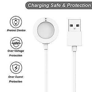 Charger for Fossil Gen 6 / Gen 5 / Gen 4 / Sport, for Michael Kors Gen 6 / Gen 5E / Gen 5 / Gen 4 Smartwatch Magnetic Charging Cable (1, White)