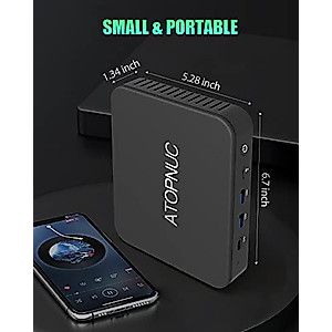 Mini PC Windows 10 Pro, Intel Celeron N4020,Mini Desktop Computer 4GB DDR4 128GB eMMC, Micro Computer 4K Suppport, 2.4/5G WiFi Bluetooth 5.0, Gigabit Ethernet, for Business, Home
