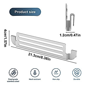 TOYMIS Spatula Holder for Blackstone Griddle, Stainless Steel Griddle Spatula Holder Clip Accessories Silver BBQ Spatula Rack Compatible with Camp Chef Royal Gourmet and Other Griddles(1 Piece)