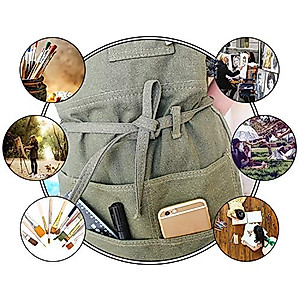 VONLUXE Artist Canvas Apron with Pockets Painting Apron Adjustable Shoulder Strap/Waist Ties Painter Aprons Mothers Day Gift for Women Mom Art Gardening Apron Adjustable