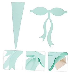 ABOOFAN 20 Sets Flower Box Folding Bowknot Wrapper for Bouquet Flower Wrapping Container Bouquet Wrapping Material Wedding Bouquet Holder Gift Packaging Material Display Box Paper Rose