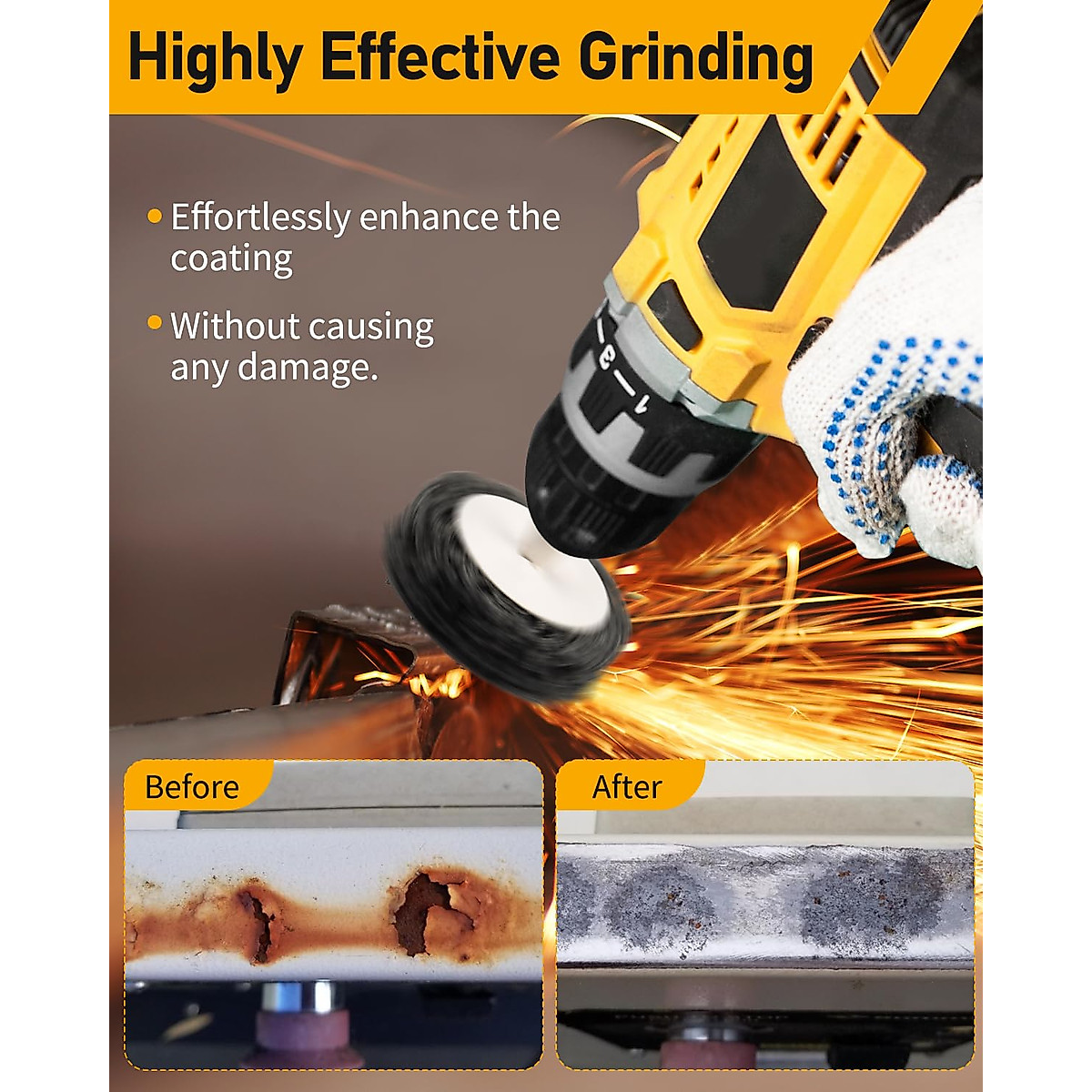 ZORUNNA 2" 4Pcs Quick Change Easy Strip Discs with 1/4" Hex Shank, Paint Stripper Wheel for Removing Paint, Cleans Welds Rust Removal.