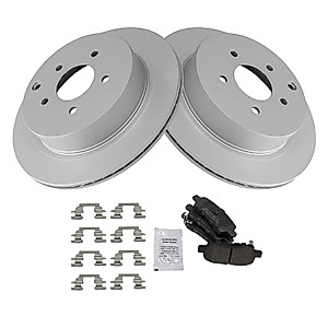 TRQ Rear Metallic Disc Brake Pads & G-Coated Rotors Kit for Infiniti Nissan New