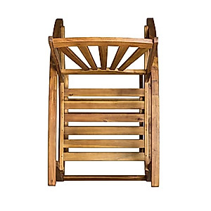 Christopher Knight Home Alva Outdoor Acacia Wood Rocking Chair with Footrest, Teak Finish