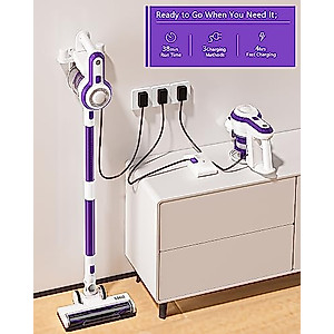 Micol Cordless Vacuum Cleaner, 6-in-1 Lightweight Stick Vacuum, 2 Modes of Powerful Suction, Maximum 38 Mins Runtime, Removable Battery, Household Vacuum Cleaner for Home Hard Floor Pet Hair Carpet