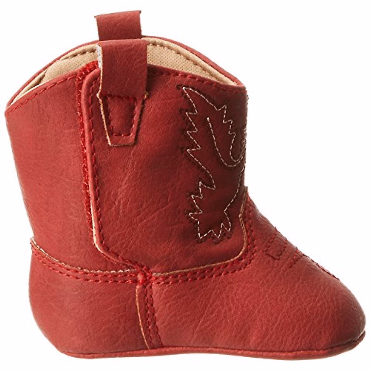 Baby Deer Baby Girls Infant Soft Sole Western Boot, Red, 0