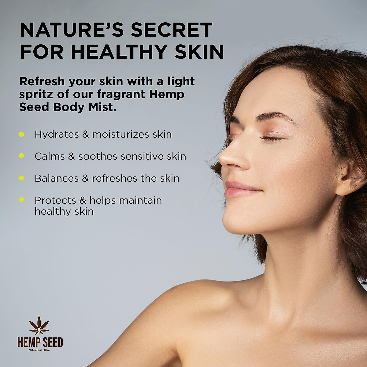 Hemp Seed Body Mist, Beach Daze - 8 fl oz - Moisturizes, Invigorates & Protects Skin - With Hemp Seed Oil, Chamomile & Aloe Vera - Vegan, Cruelty Free