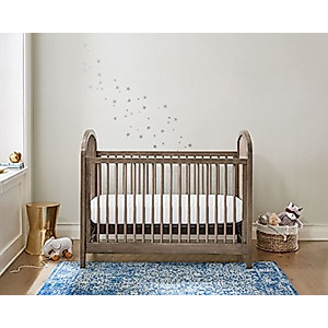 Contours Elston 3-in-1 Convertible Standard Baby Crib, Converts from Baby Crib to Toddler Bed and Daybed, Fits Standard Full-Size Crib Mattress, Easy to Assemble - Antique Gray-Brown