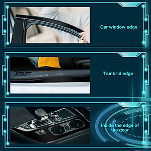 Marsui 3 Rolls 67 ft Matte Black Vinyl Wrap for Car, Includes Matte Adhesive Vinyl Tape for Chrome Delete, Window & Door Protection(2" x 32.8Ft, 2.8" x 16.4Ft, 4" x 16.4Ft)