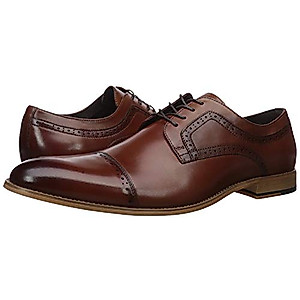 Stacy Adams Men's Dickinson Cap Toe Oxford, Cognac, 11