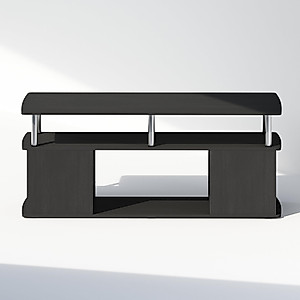 Furinno Utility Design Coffee Table, Americano/Chrome