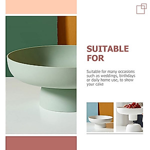 BESTonZON 2pcs Fruit Tray Wedding Accessories Cake Tray Wedding Cake Plates Decorative Pedestal Bowl Coffee Table Tray Plastic Wedding Cake Holder Party Dessert Stand Dessert Accessories Pp