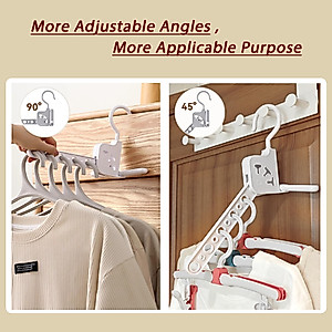 Travel Folding Drying Rack for Clothes with 5 Travel Hangers with Clips, Over The Door Hanger Hook, Storage Bag, Lightweight, Small-Size, Space-Saving for Laundry, Dorm, RV, Hotel