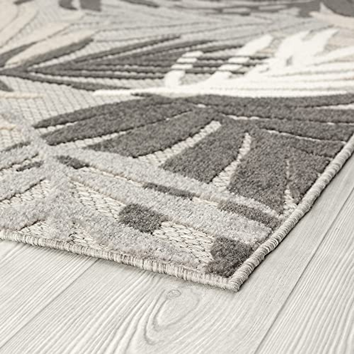 Jute Water Resistant Indoor Outdoor Rug 5x7 - Modern Outdoor Rugs for Patio, Entryway, Deck, Porch, Camping, RV - Outside Area Rug