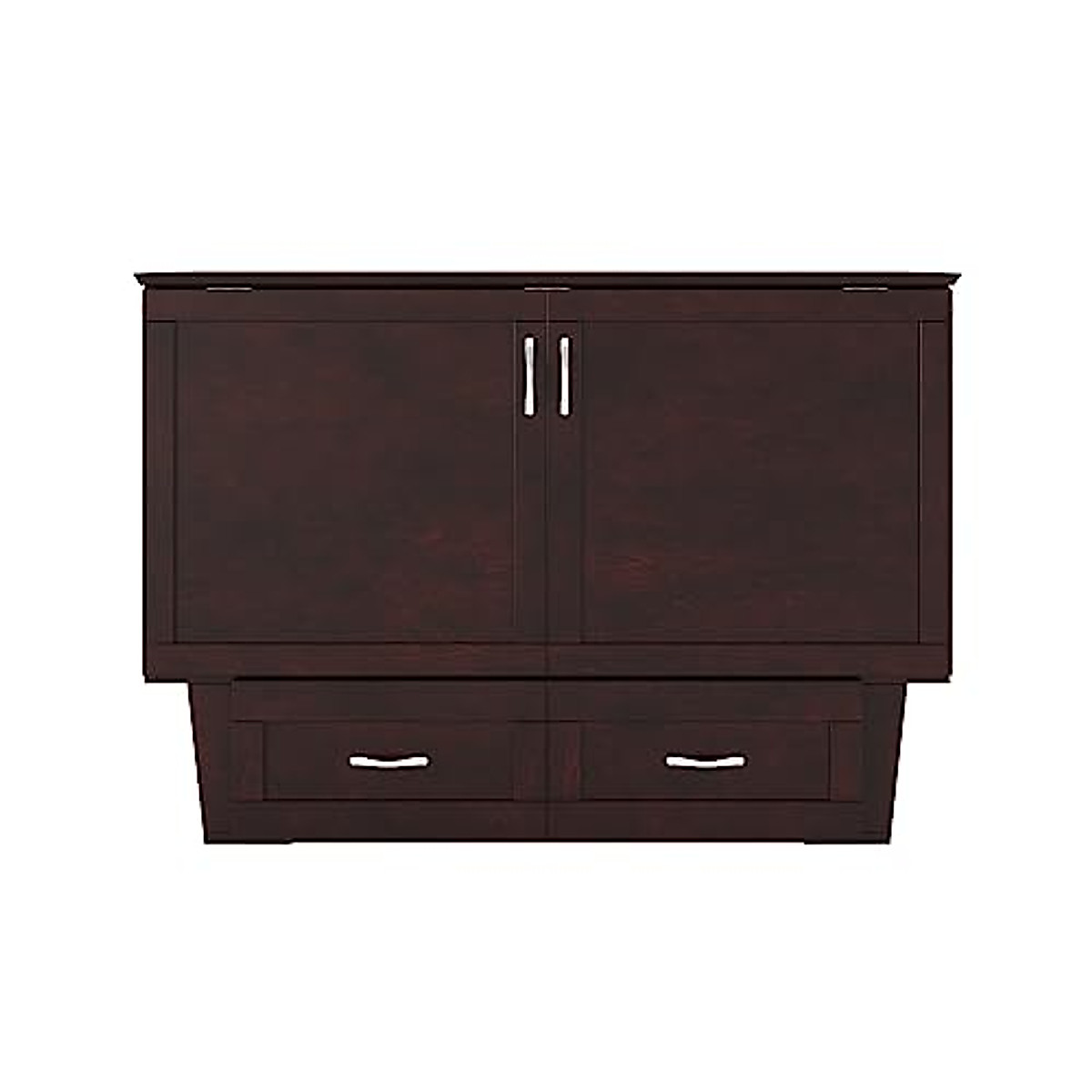 AFI, Monroe Murphy Bed Chest with 6 inch Memory Foam Folding Matttress, Built-in Charging Station and Storage Drawer, Full, Espresso