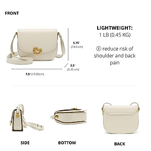 Scarleton Crossbody Bags for Women, Minimalist Purses for Women, Glossy Shoulder Bag Purse, Satchel Bags for Women, H210902 - White