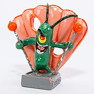 Penn-Plax Officially Licensed Spongebob Squarepants Aquarium Ornament – Plankton (Mini/Small Size) – Perfect for Freshwater and Saltwater Tanks