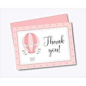 Orange Umbrella Co 12 pk Travel Themed Baby Shower Thank You Cards (TY-280-G)