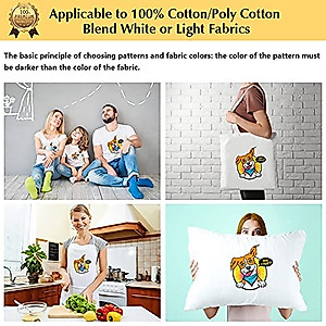 TransOurDream Heat Transfer Paper for Light T Shirts (20 Sheets, 8.5x11") Clear Iron on Transfer Paper for Light &White Fabrics Printable Heat Transfer Vinyl for Inkjet Printer (Trans-1)