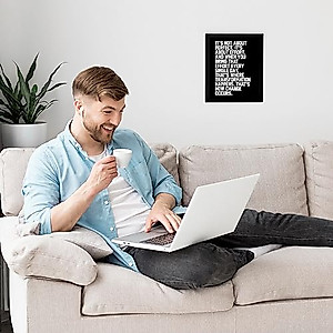 "It's Not About Perfect-It's About Effort"-Life Quotes Wall Art-8 x 10" Motivational Poster Print-Ready To Frame. Inspirational Home-Office-Classroom-Desk Decor. Perfect Sign to Inspire Effort!