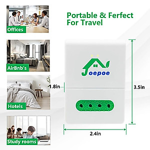 Joepoe Ionizer Air Purifier, Plug In Air Ionizer with 34 Million Negative Ions/Sec Technology, Negative Ion Air Purifier Plug In Home& Office Cleanse:Odors, Pet Smell, Dust and More(3PCS)