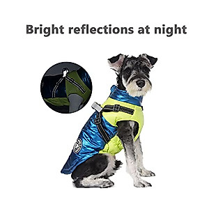Dog Winter Coats Cold Weather Warm Jacket Reflective Waterproof and Windproof Dog Vest with D-Ring for Leash Pet Clothes for Small Medium Large Dogs (XX-Large, Blue)