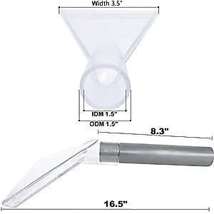 RosyOcean Carpet & Upholstery Cleaning Attachment Hand Wand with Viewing Large Head Auto Detailing Vacuum Head Hand Tool for Truck Mount & Portable Extractor